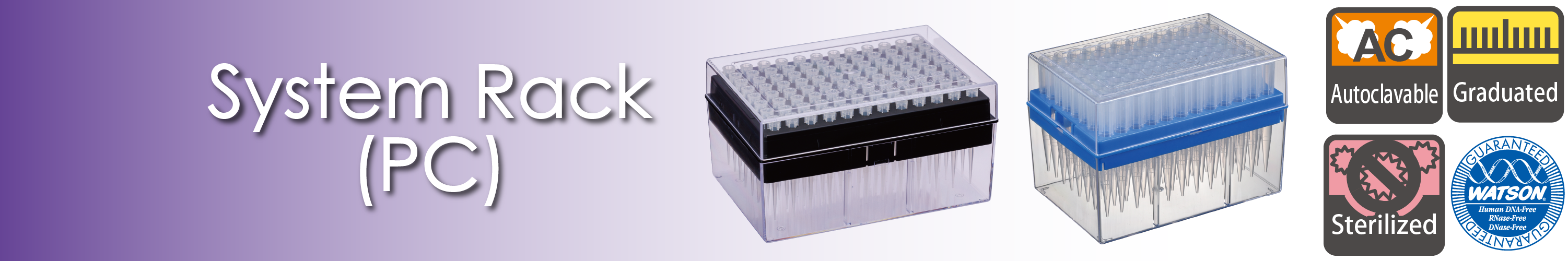 0021. WATSON Non-Filtered Pipette Tips in Polycarbonate System Racks ...